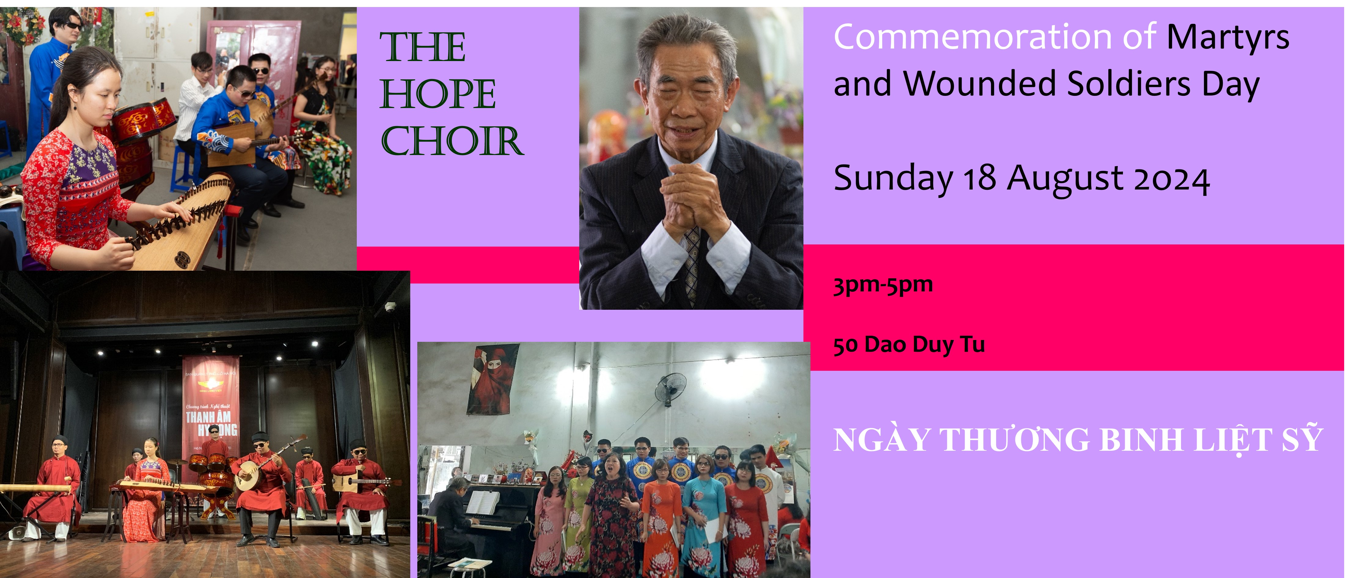 Music – The Hope Choir: concert for Vietnam’s War Invalids and Martyrs ...